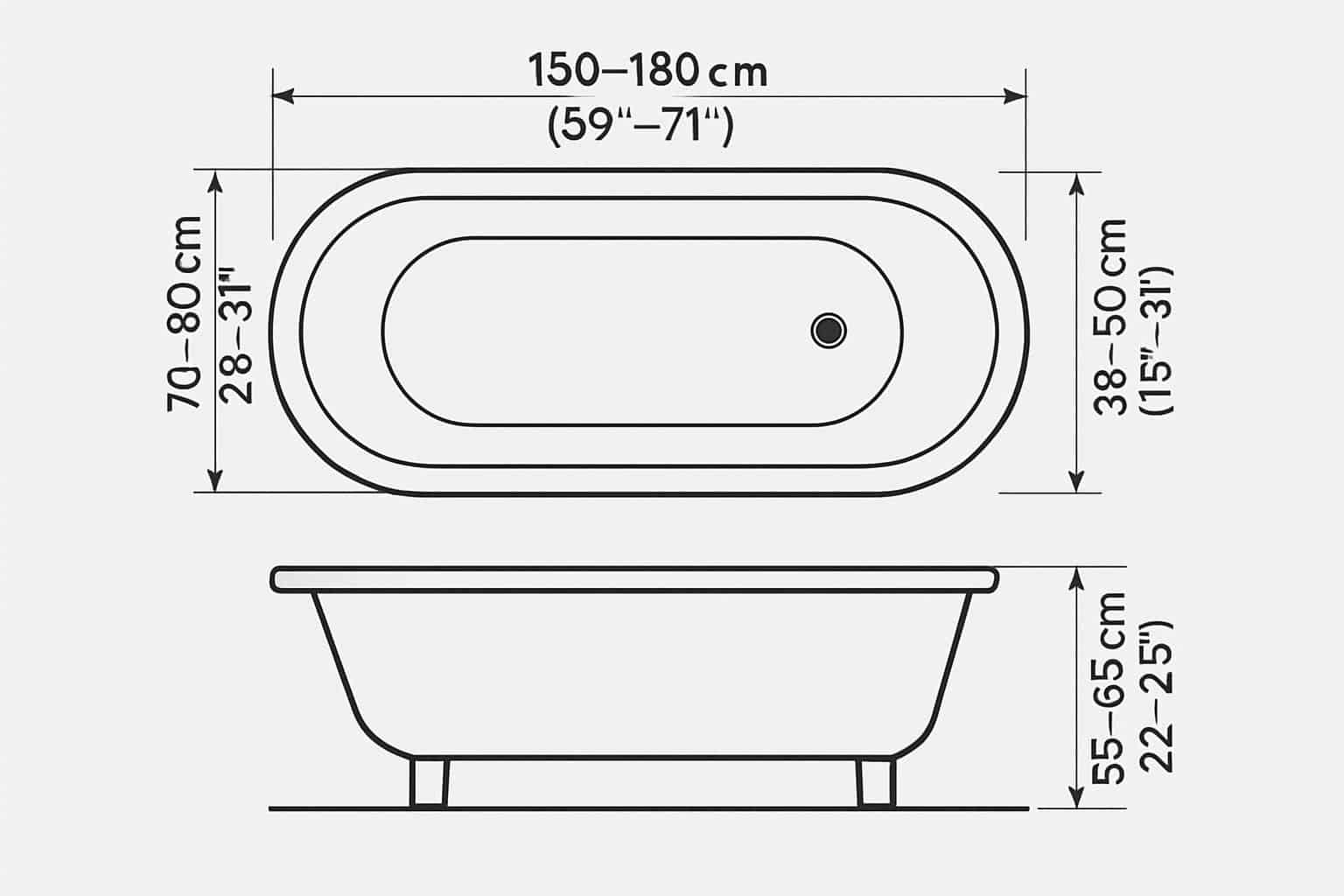 Baignoires : quelles tailles sont standard